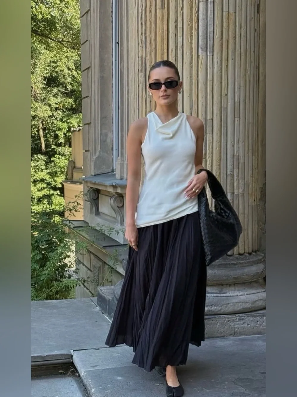 Zara | Skirts | Zara Nwt Zw Collection Flowy Drop Waist Combination ...